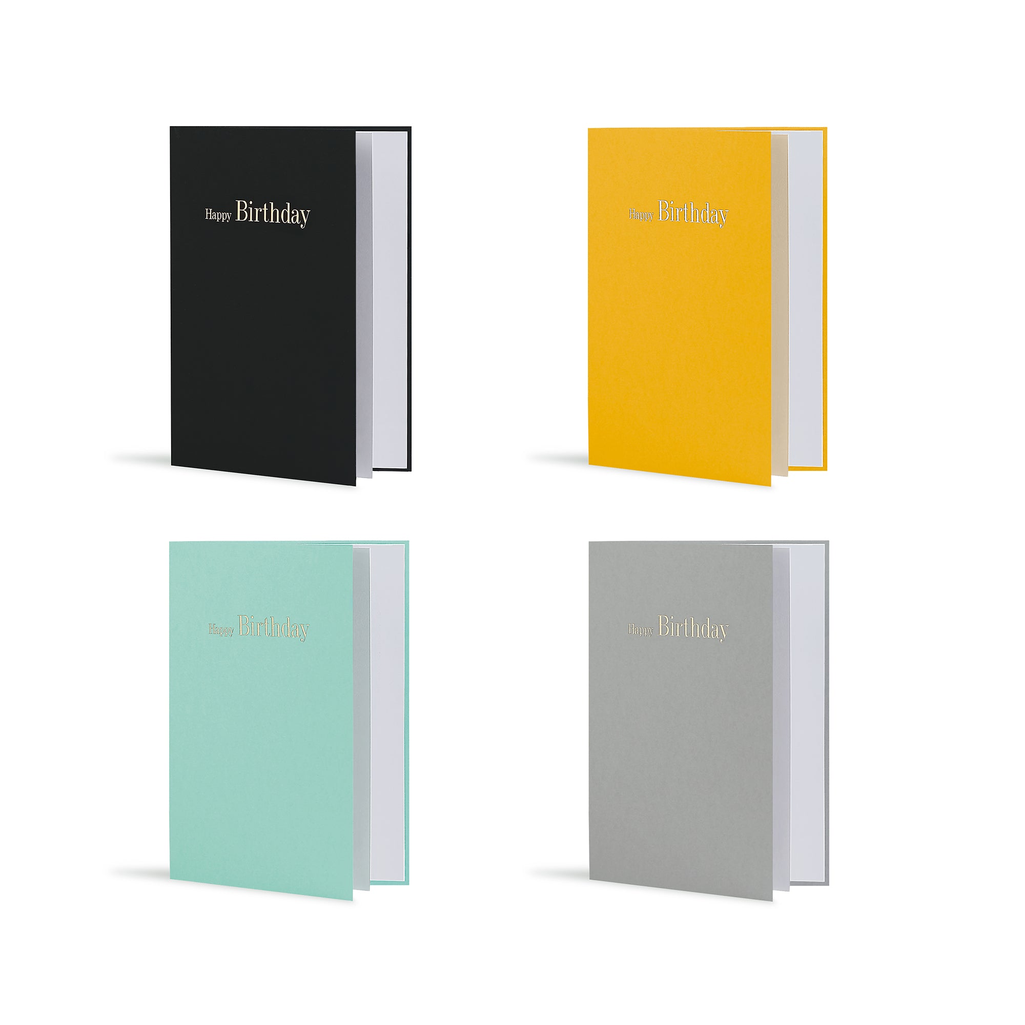 Happy Birthday Signatures, Set of 4 Card Bundle