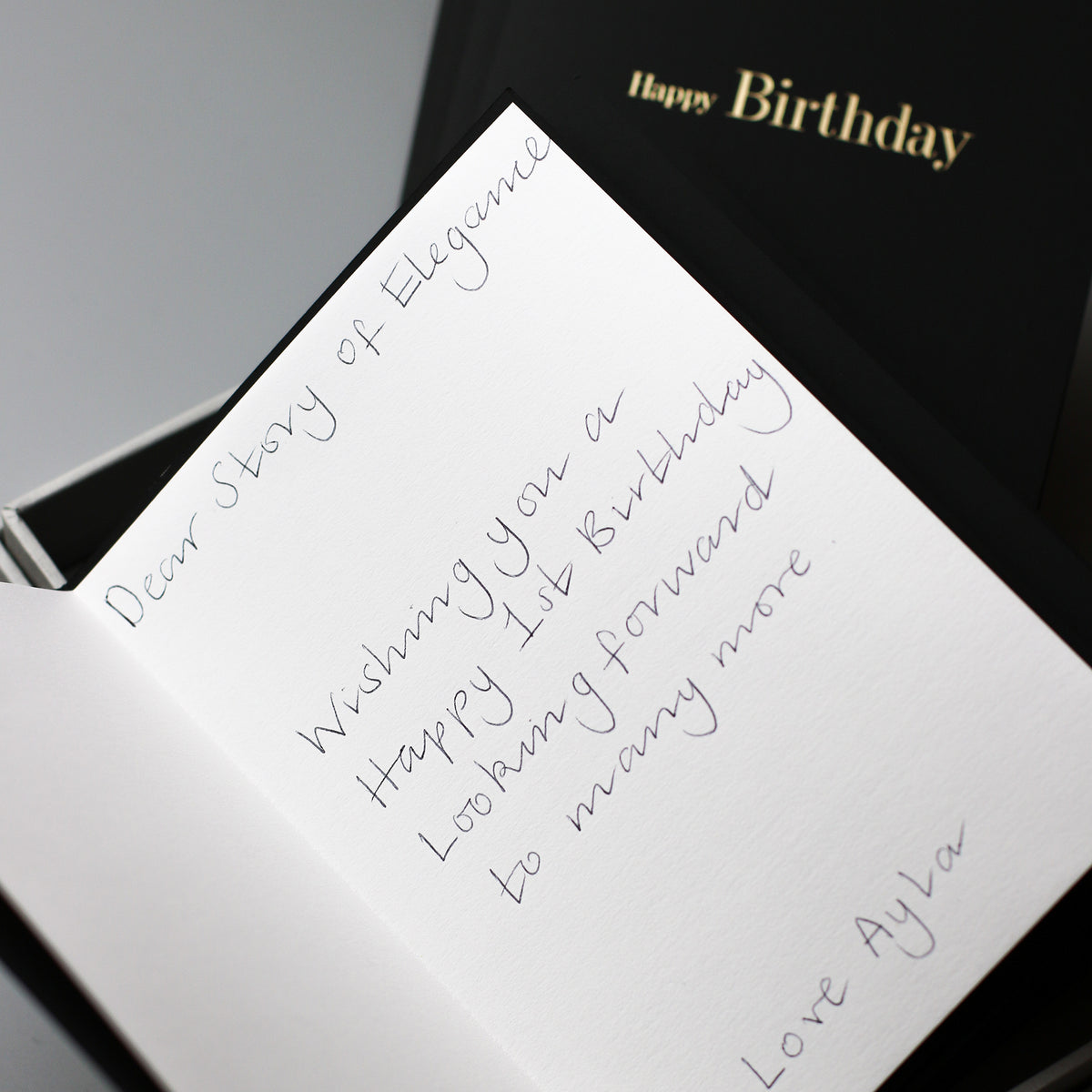 Personalised Handwritten Greeting Card Message | Story of Elegance
