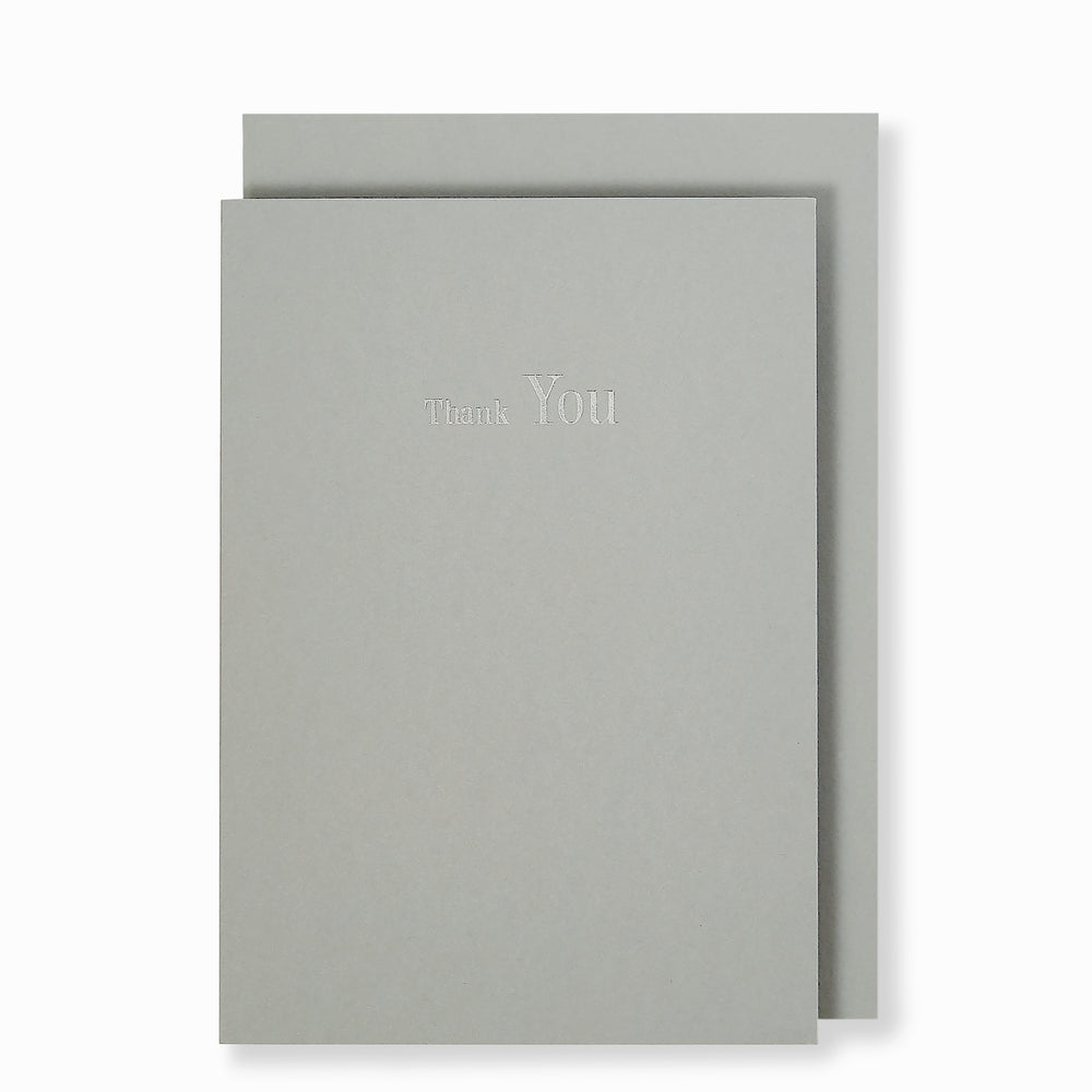 Thank You Grey Luxury Foiled Card | Story of Elegance